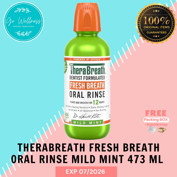 Jual TheraBreath Fresh Breath Oral Rinse Mild Mint 473 ml Thera Breath ...