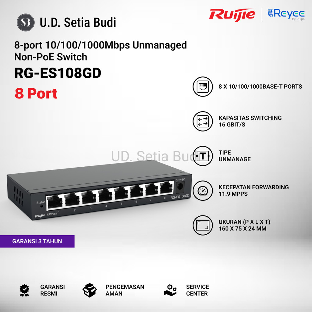 Jual Ruije Reeye RG-ES108GD, 5-port 10/100/1000Mbps Switch Unmanage | Shopee Indonesia