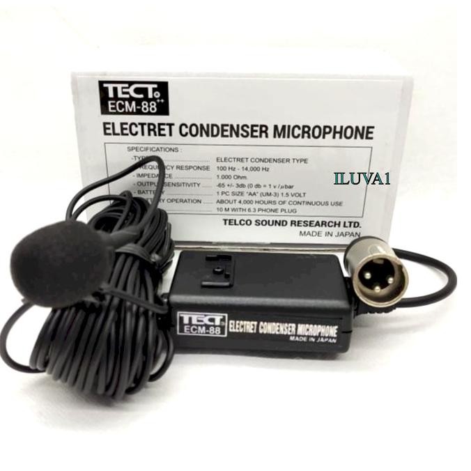 Jual Jual! Mic Jepit Condenser Buat Imam Tect Ecm 88 Made In Japan Jack ...