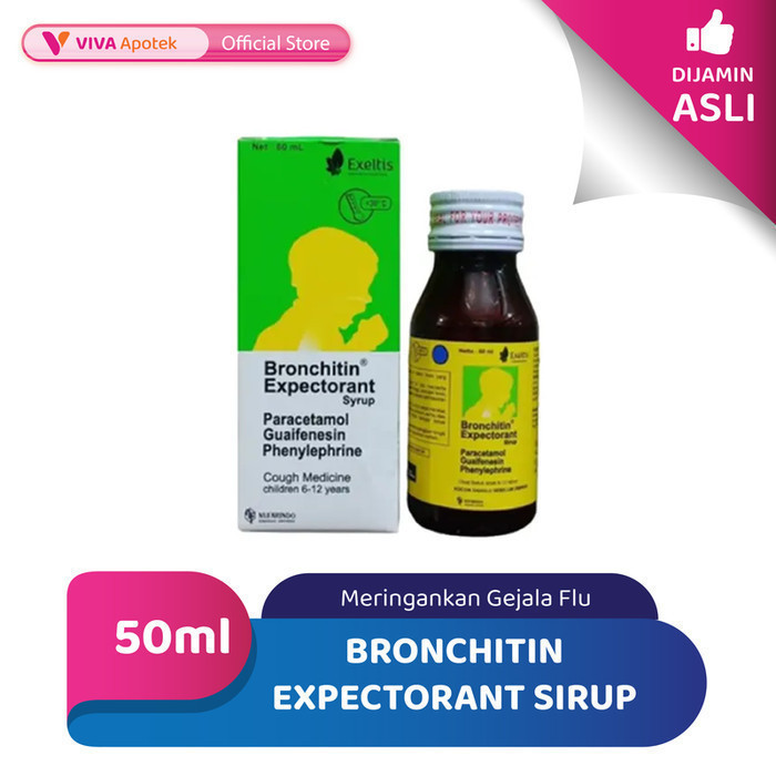 Jual Bronchitin Expectorant Sirup untuk Meringankan Gejala Flu (60 ml ...