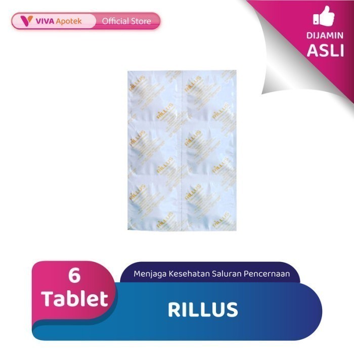 Jual Rillus untuk Memelihara Kesehatan Pencernaan (6 Tablet) | Shopee ...
