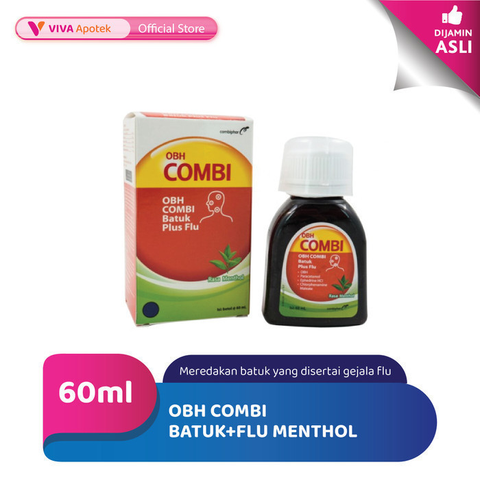 Jual OBH Combi Plus Batuk Flu Menthol Meredakan Batuk & Gejala Flu (60 ...