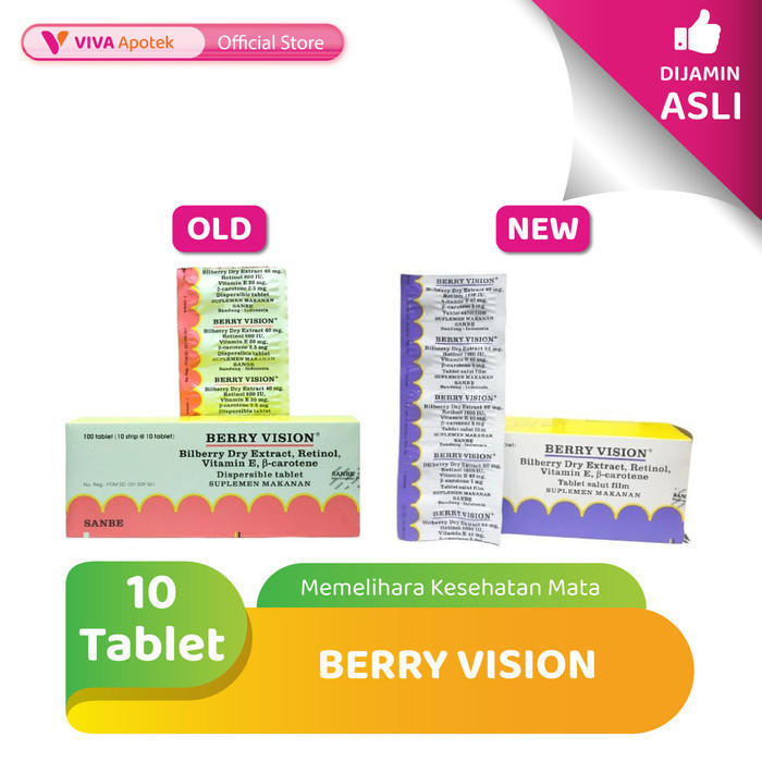 Jual Berry Vision untuk Memelihara Kesehatan Mata (10 Tablet) | Shopee ...