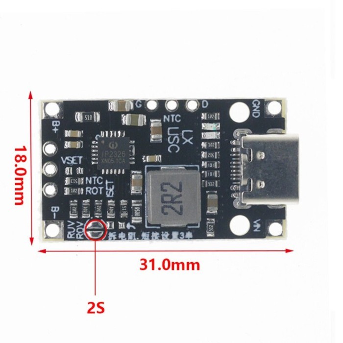 Jual Siqin Type-C Usb 2-3S Modul Penguat Pengisian Daya Baterai Lithium ...