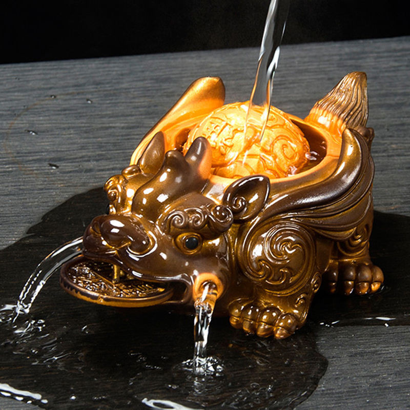 Jual Tea Ornaments Ornaments Toad Frog Color Changing Pet Supportable ...