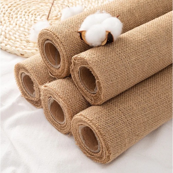 Jual $$] kain goni 1 roll halus 1/2 yard goni cokelat burlap tebal ...
