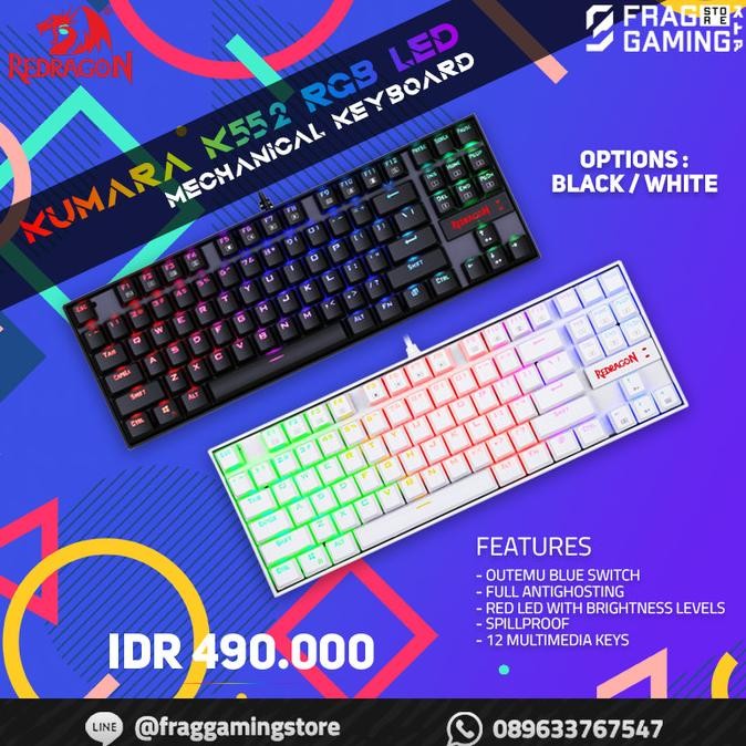 Jual Redragon / Red dragon / Reddragon Mechanical KUMARA - K552 RGB LED ...
