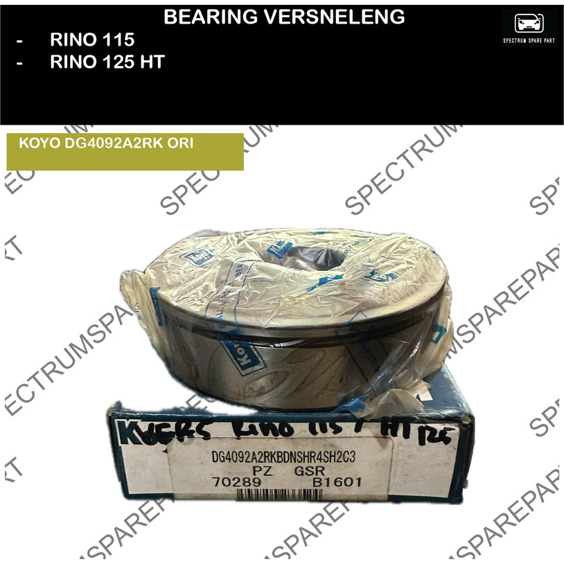 Jual LAGHER VERSNELENG RINO 115 - HT 125 KOYO DG4092A2RK ORIGINAL ...