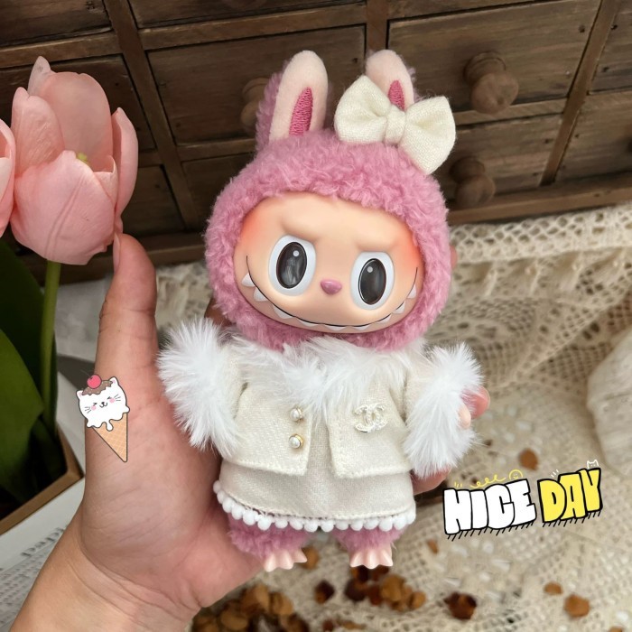 Jual Labubu Have a Seat Macaron - Baju Labubu Koko Senel FullSet Pink ...