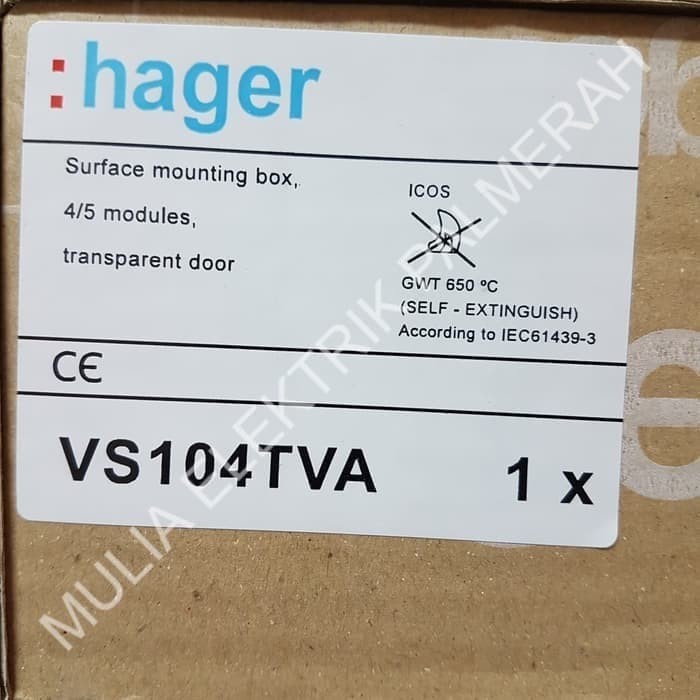 Jual BOX MCB HAGER 4 GROUP OUTBOW VS104TVA | Shopee Indonesia
