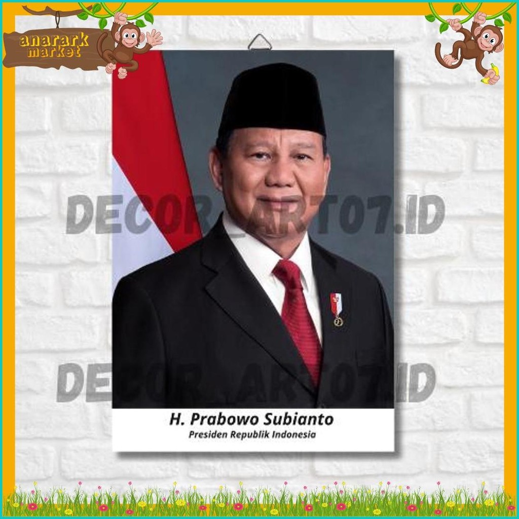 Jual Foto Poster Kayu Mdf Presiden Dan Wakil Indonesia Prabowo Gibran Terbaru 2024 /Foto ...