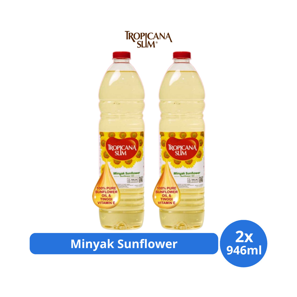 Jual Tropicana Slim Minyak Sunflower 946ml x 2 pcs | Shopee Indonesia
