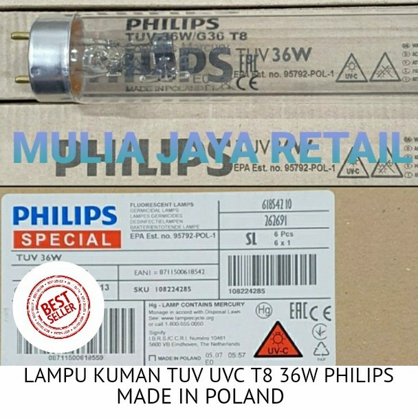 Jual Promo!! Dijamin Harga Murah!!!Lampu Kuman Tl T8 Uv Tuv Uvc 36W Philips | Shopee Indonesia