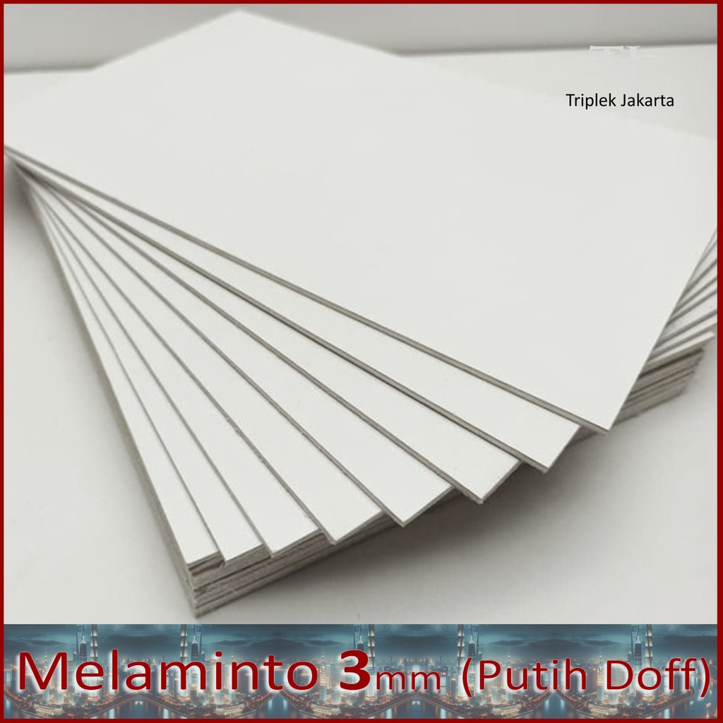 Jual Triplek Melamin 3mm 100x110 cm | ISI 2 LEMBAR | Putih Doff 1 Muka ...