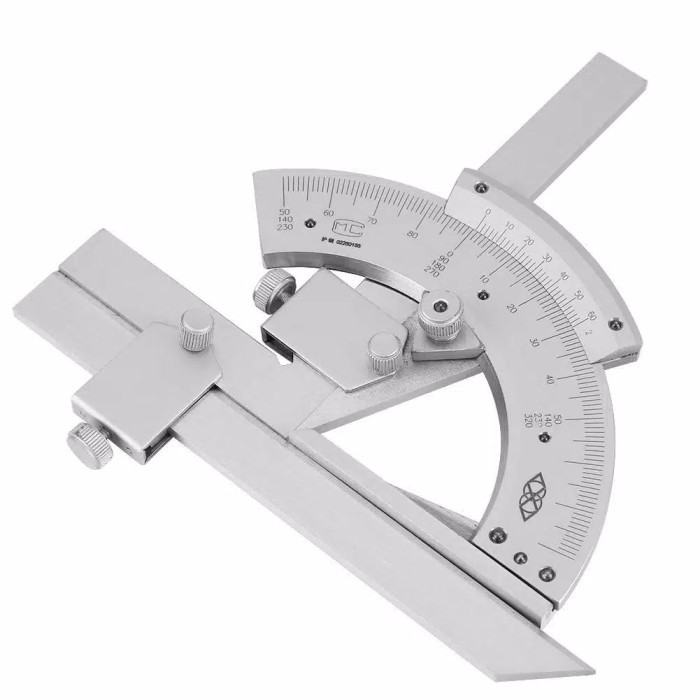 Jual Goniometer Universal Bevel Protractor 0 - 320 / Alat Pengukur Sudut | Shopee Indonesia
