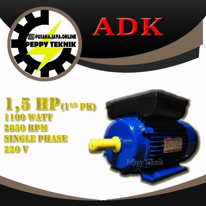 Jual Dinamo/Motor Listrik 1,5 HP/1,5 PK (1.1kw) 2850 rpm 2 Pole 1 Phase | Shopee Indonesia