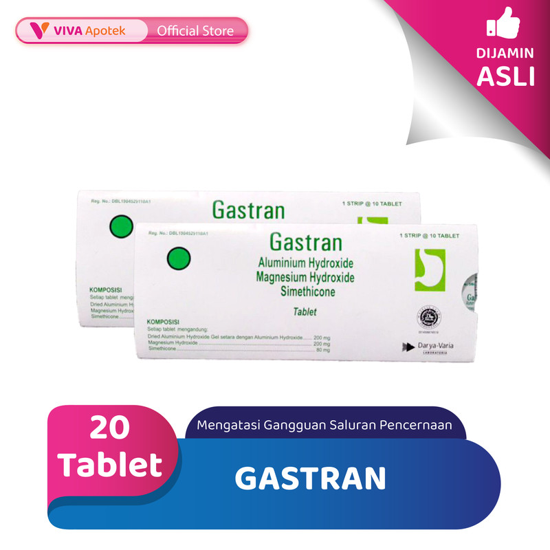 Jual Gastran Tablet untuk Mengatasi Gangguan Saluran Pencernaan (20 ...