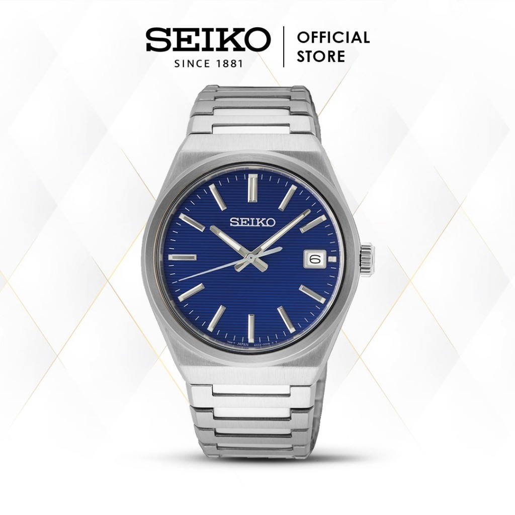 Jual Seiko Classic SUR555P1 SUR555P Men Blue Dial Stainless Steel Strap ...