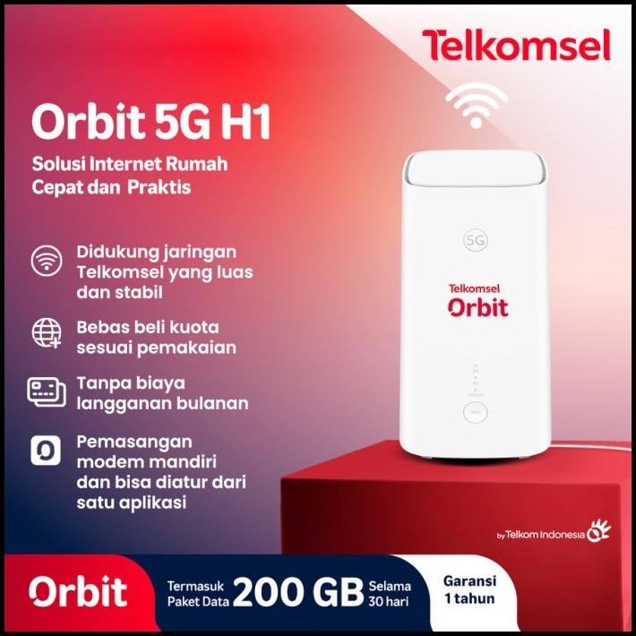 Jual Telkomsel Orbit 5G H1 Modem Wifi 5G High Speed Free Kuota 200Gb ...