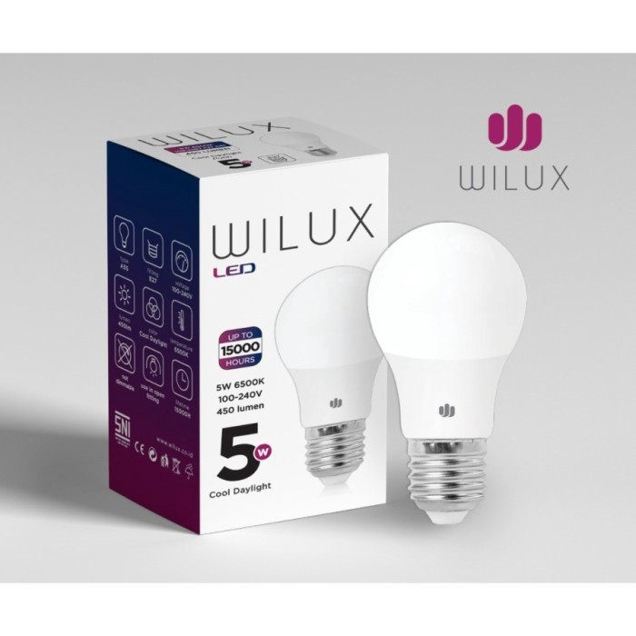 Jual Led Wilux 5W Putih/Kuning Lampu Bohlam Ledbulb 5 Watt Kuning/Putih ...