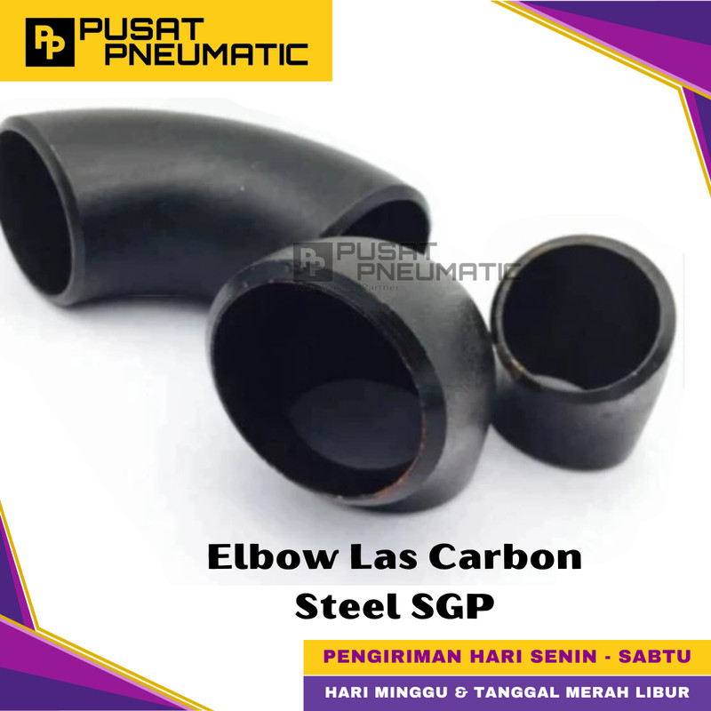 Jual 1/2" Elbow Las Carbon Steel Body Seamless 90 Derajat Knee Las Besi ...