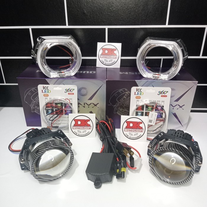Jual Paket Lengkap Lampu Headlamp Mobil Projector Biled Vinyx VR3 Dual ...