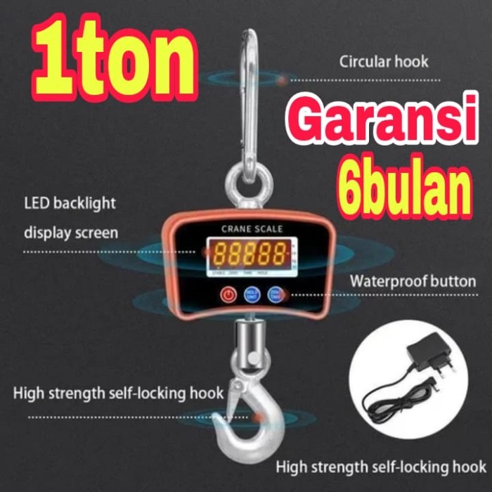 Jual newgan!! timbangan gantung 500kg crane scale 500kg timbangan ...