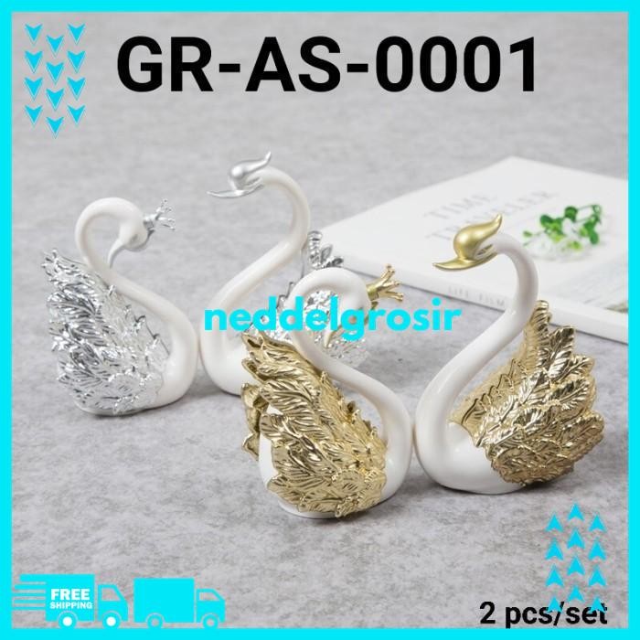 Jual CAKE TOPPER HIASAN KUE WEDDING ANGSA SWAN SILVER GOLD ONGKIR NOL ...