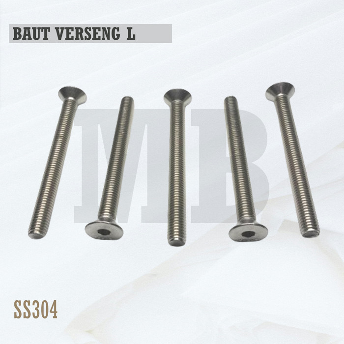 Jual Baut Verseng L M12X50 / Baut JFL 12X50 / Countersunk L M12 X 50 / 12 X 50 - Socket ...