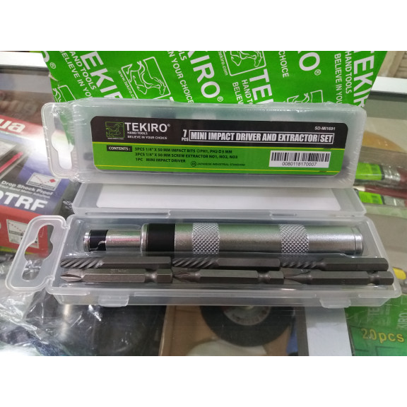 Jual Obeng Ketok Tekiro Mini Impact Driver And Extractor Set 7 Pcs ...