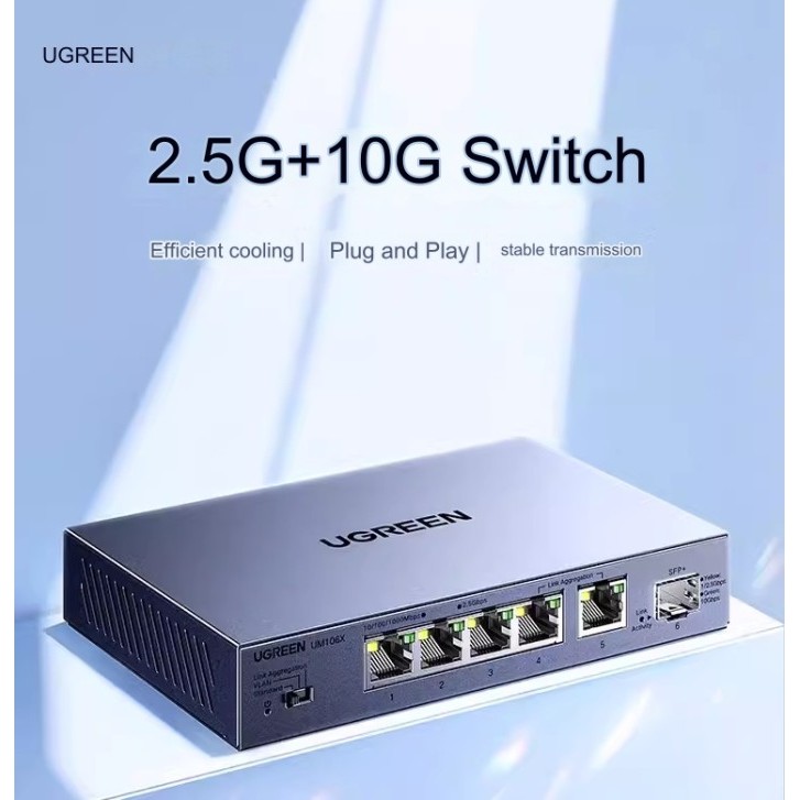 Jual Ugreen Switch 5/8 port 2.5Gb + 1 port SPF 10Gb | Shopee Indonesia