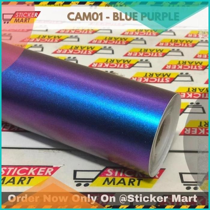 Jual Stiker motor mobil bunglon premium chameleon blue purple matte ...