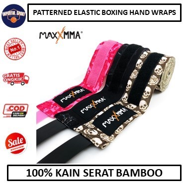 Jual Produk Ready MaxxMMA Patterned Elastic Boxing Hand Wraps 1,2m ...