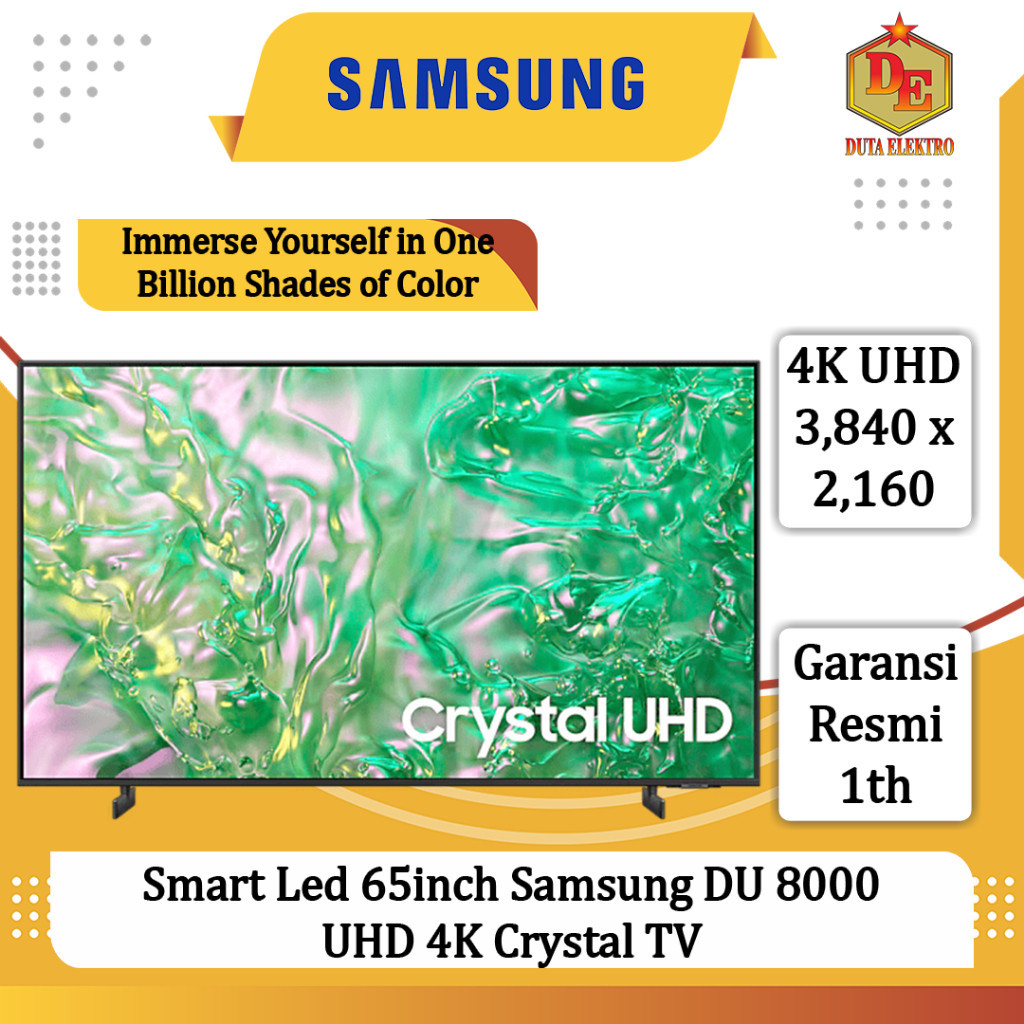 Jual Smart Led 65inch Samsung DU 8000 UHD 4K Crystal TV | Shopee Indonesia