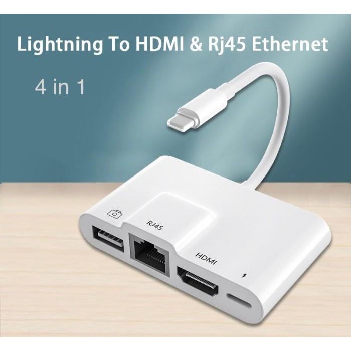 Jual Lighting To Hdmi 4 In 1 Digital Av Adapter I.Phone Converter Hdmi ...