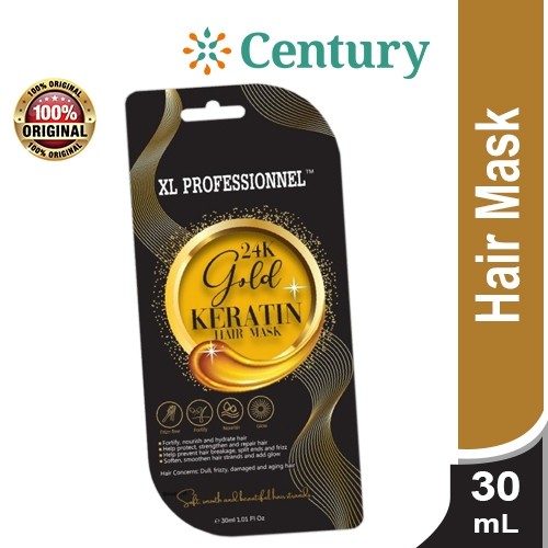 Jual XL PROFESSIONNEL 24K GOLD KERATIN HAIR MASK 30ML/ MASKER RAMBUT ...