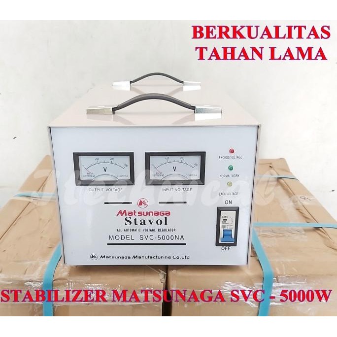 Jual BEBAS ONGKIR - Stavolt SVC 5000W Matsunaga / Stabilizer SVC 5000VA MTS / 5000 Watt | Shopee ...