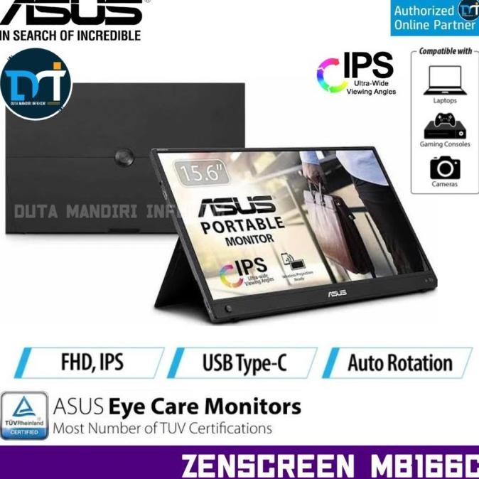 Jual ASUS ZenScreen MB166C 15.6" Inch - FHD IPS Portable USB Type C ...