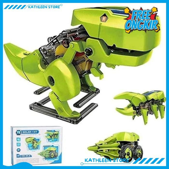 Jual T3 T-REX SOLAR TRANSFORMING 3 IN 1 EDUCATIONAL KIT DIY MAINAN ...