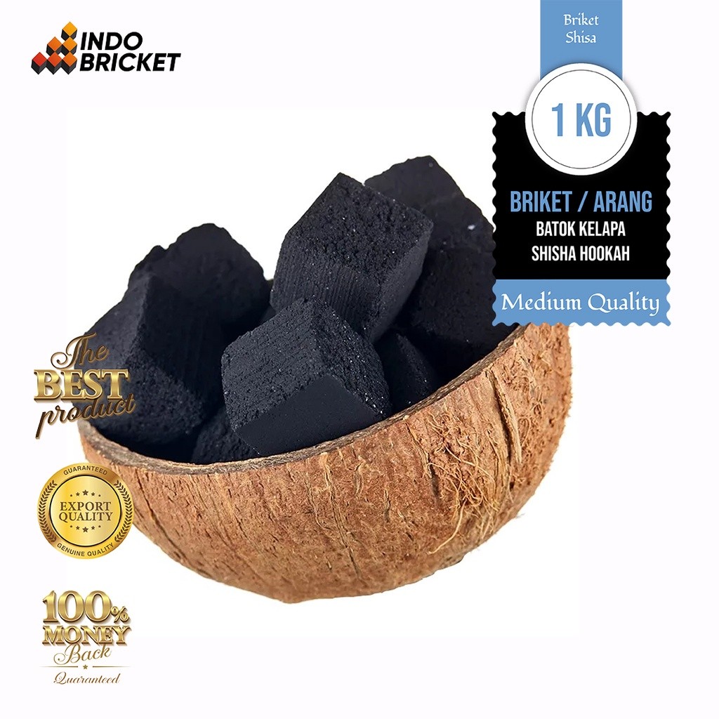 Jual Briket / Bricket / Arang Batok Kelapa Shisha Medium Quality 1KG by ...