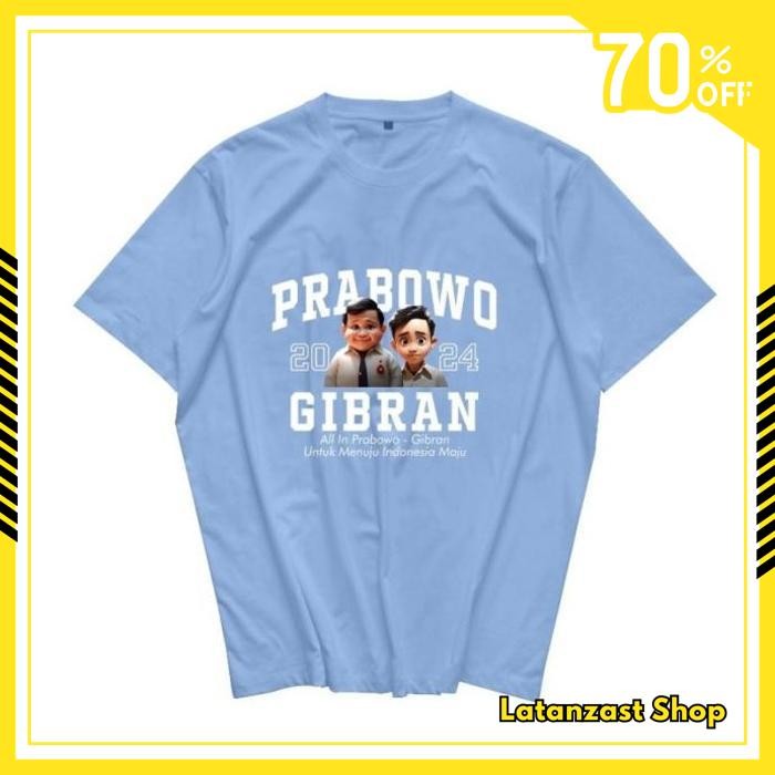 Jual LATANZAST SHOP KAOS BAJU BIRU GEMOY PRABOWO GIBRAN PRESIDEN WAKIL ...