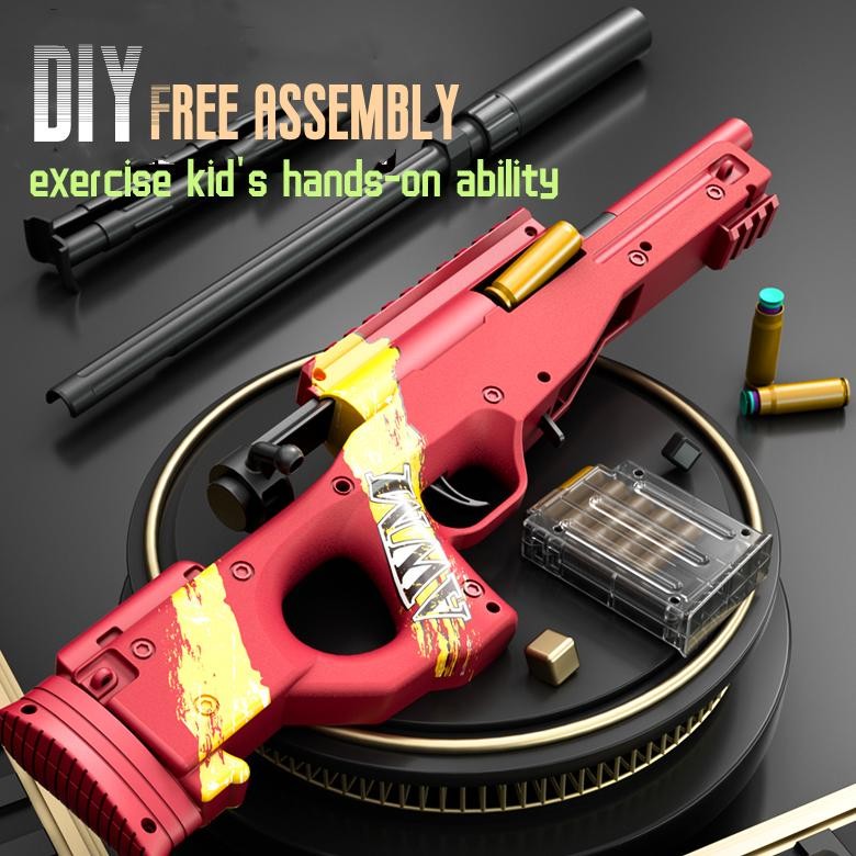 Jual 98K Simulasi Shell Melempar Soft Bullet Gun Toy Gun Model Pistol Simulasi Awm 98K Toy Gun ...