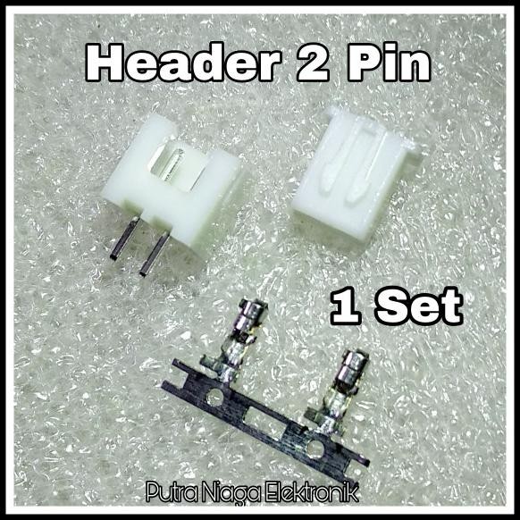 Jual Diskon (1 Set) Konektor Header 2 Pin 2.54mm JST XH 2p Male Female ...