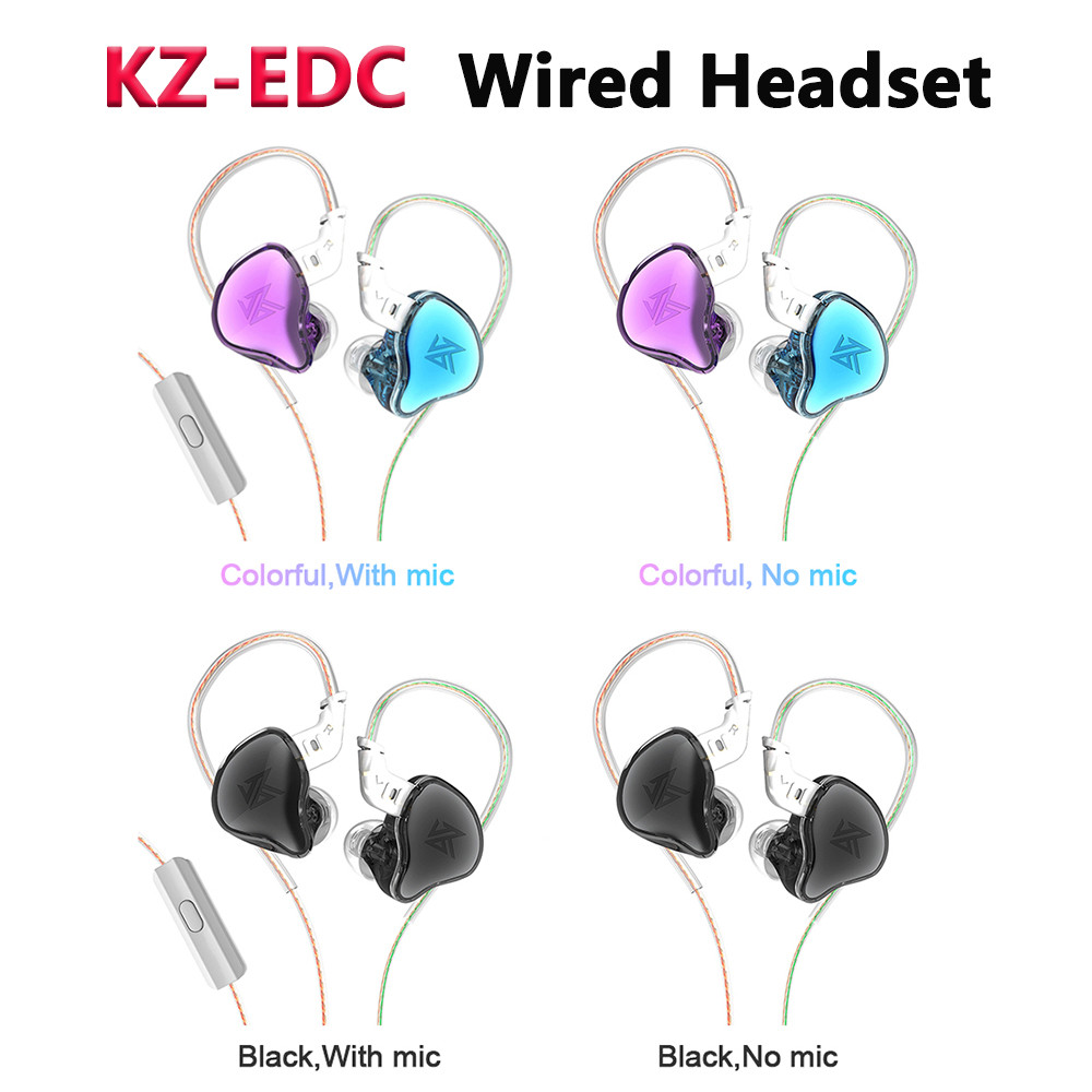 Jual KZ EDC HiFi Headset Noise Canlling Reduction In-ear 3.5mm | Shopee ...