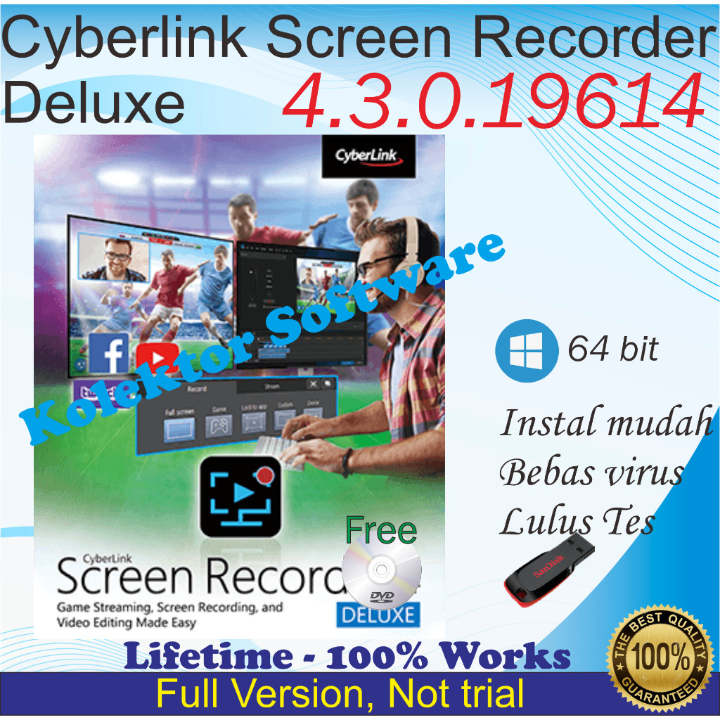 Jual Cyberlink Screen Recorder Deluxe - Full Version, Lifetime | Shopee ...