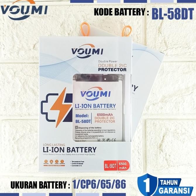 Jual Original Baterai Battery Voumi Double Ic Power High Capacity Bl-58Dt / Bl58Dt Compatible Hp ...