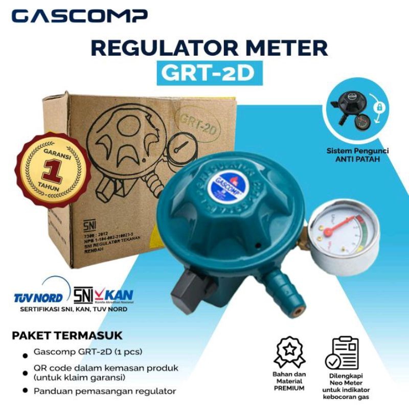 Jual Regulator gas tekanan rendah Gascomp GRT 2D | Shopee Indonesia