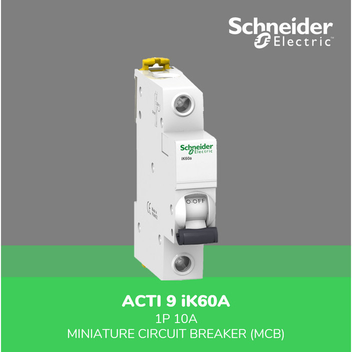 Jual Schneider Acti9 Ik60A Mcb 10A - 1P - 4.5Ka Kurva C - A9K14110 | Shopee Indonesia