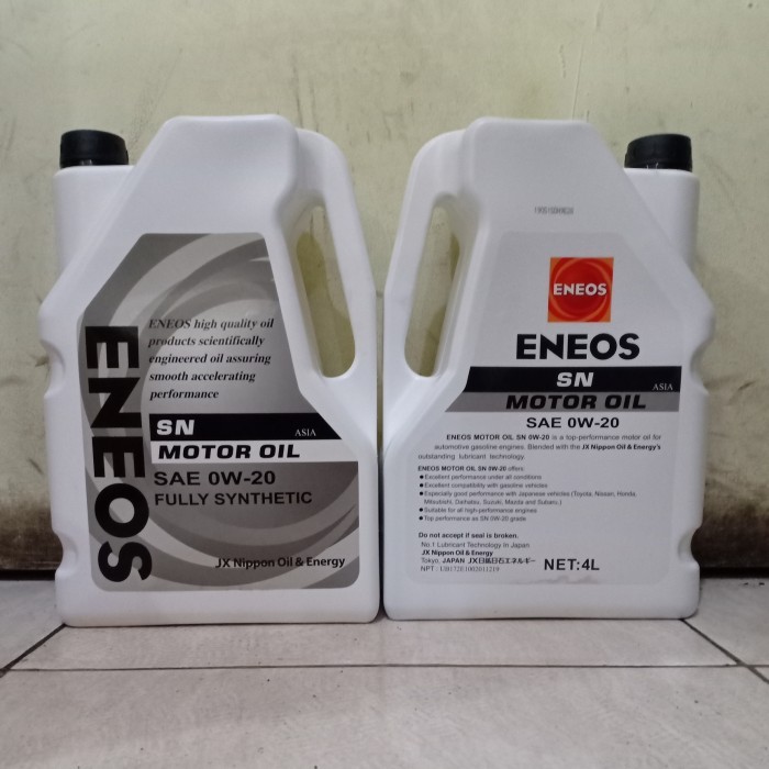 Jual Oli Mobil Eneos Sae 0W-20 Fully Synthetic Kemasan 4 Liter Sn Motor Oil Harga Spesial ...
