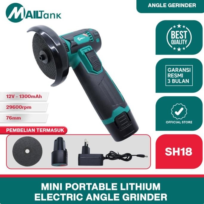 Jual Mesin Gerinda Baterai Mini 12V Mailtank Sh 18 Portable Cordless Angle Grinder | Shopee ...